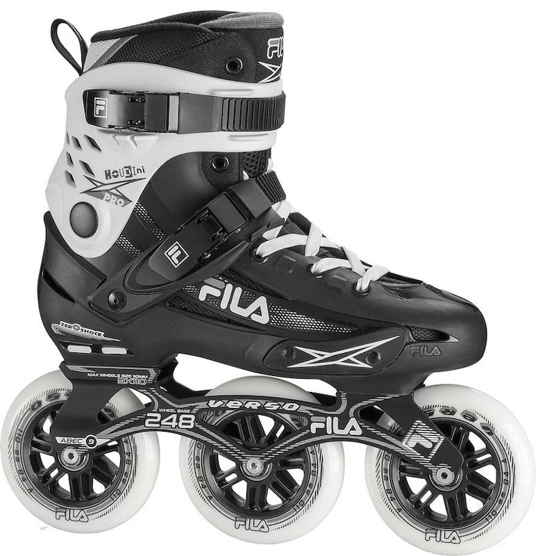 Fila Houdini Pro Fitness Skate 110mm Black White - ROLLER SKATE USA